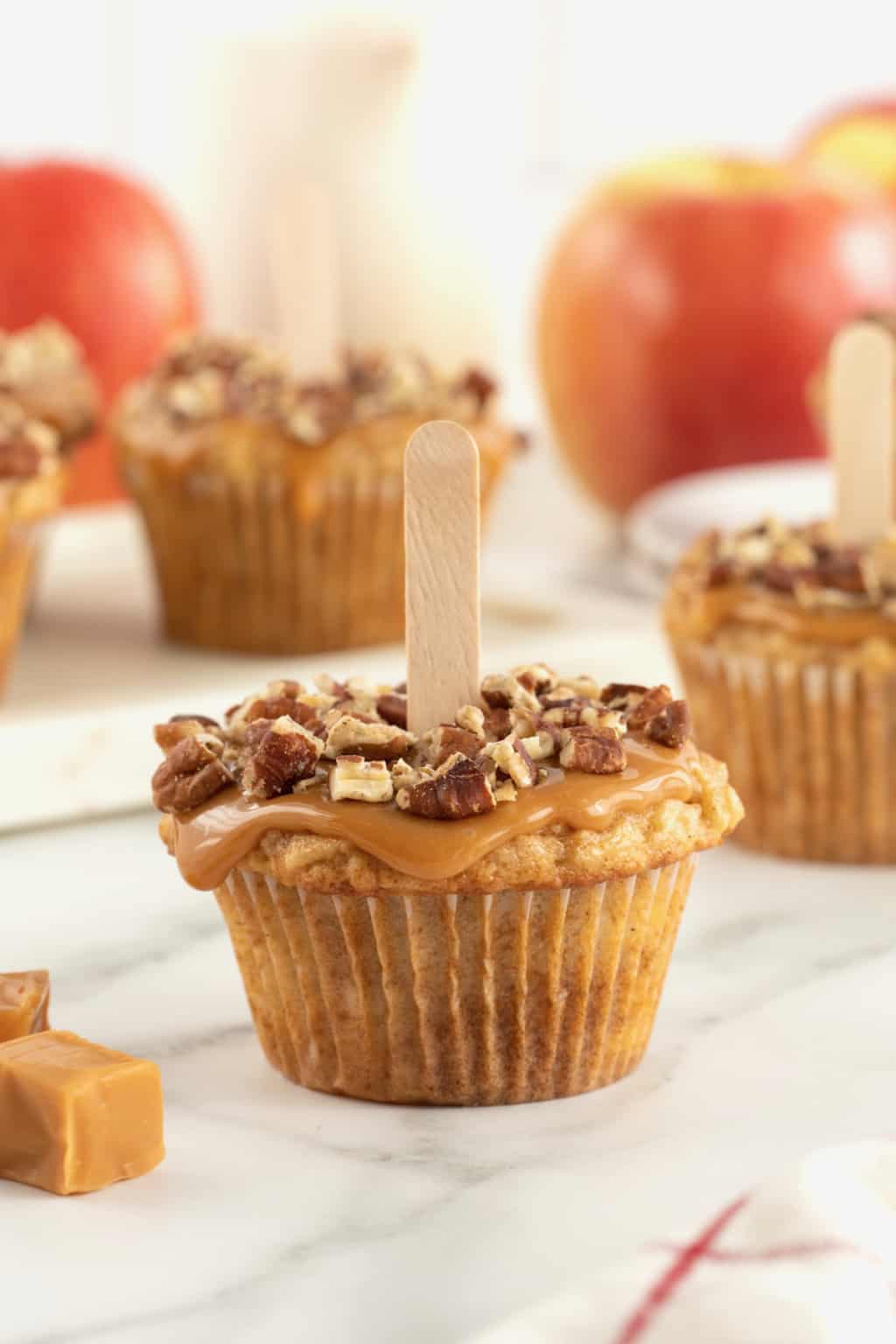 Caramel Apple Cupcakes - The BakerMama