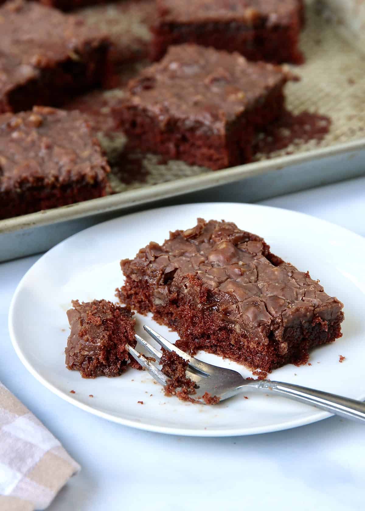 Chocolate Sheet Cake - The BakerMama