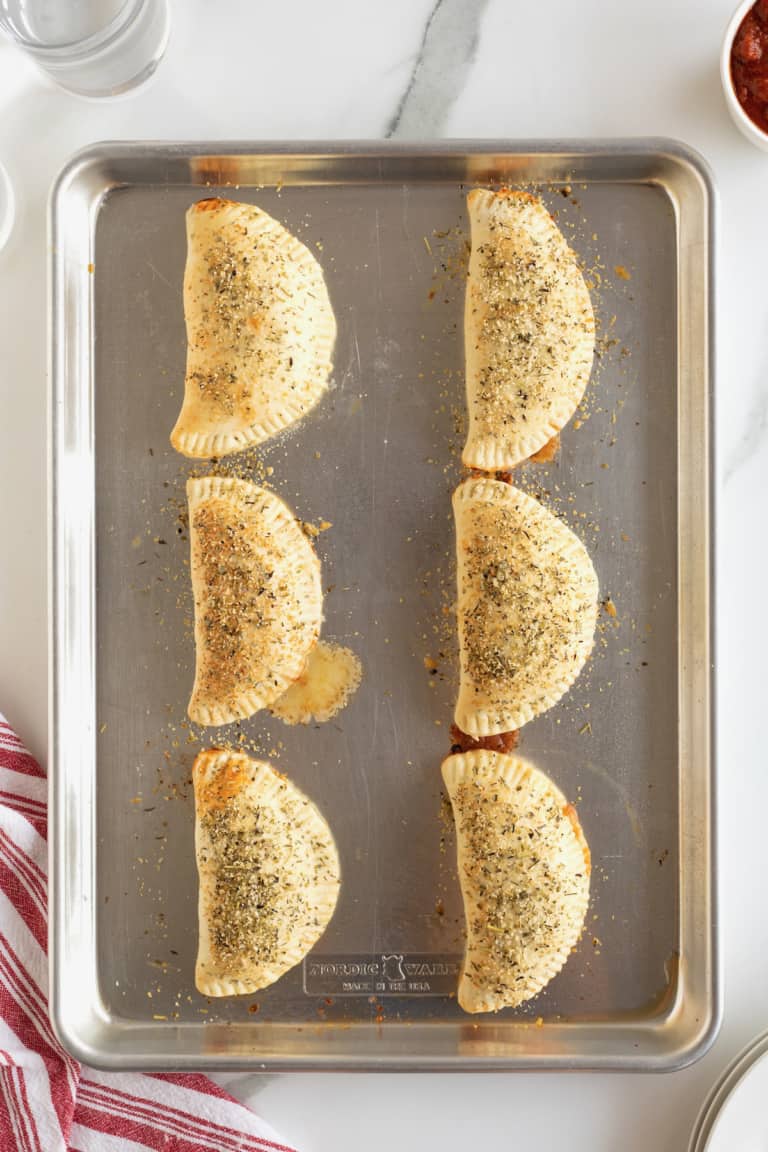 Mini Pepperoni Calzones - The BakerMama