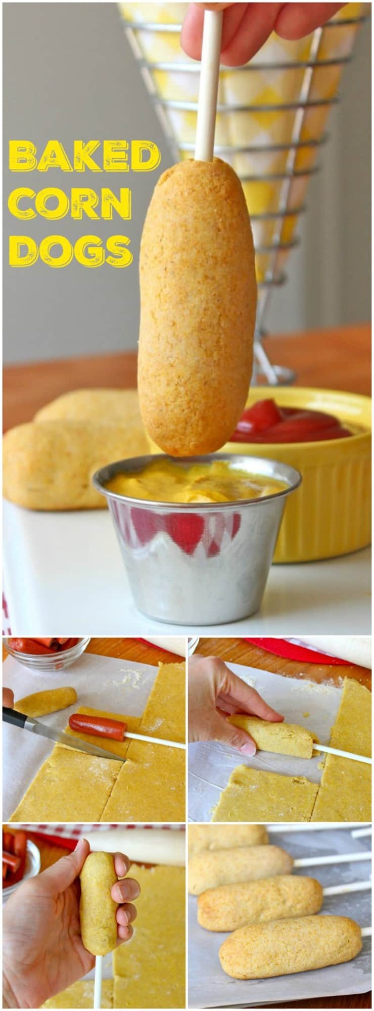 Baked Corn Dogs - The BakerMama