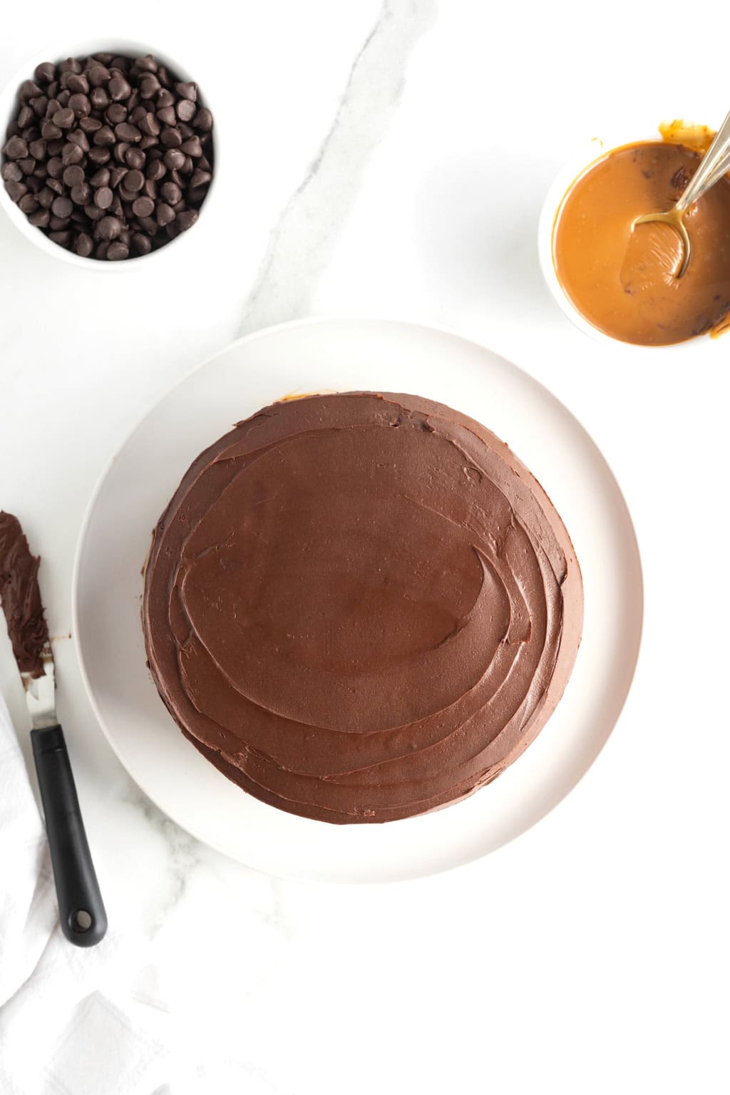 Fudge Caramel Stout Cake - The BakerMama