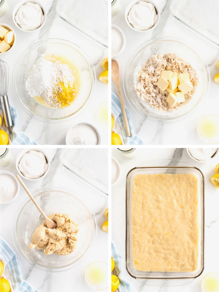 Lemon Pudding Bars - The BakerMama