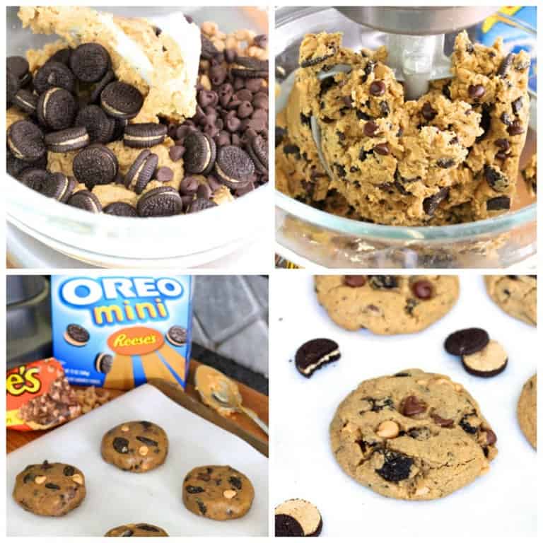 Peanut Butter Oreo Overload Cookies - The BakerMama