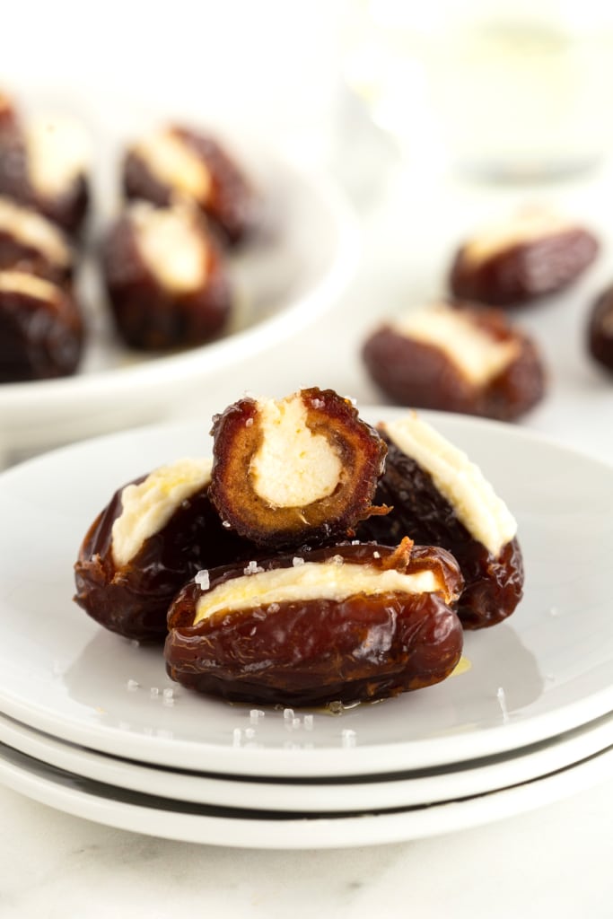 Mascarpone and Yogurt Filled Dates - The BakerMama
