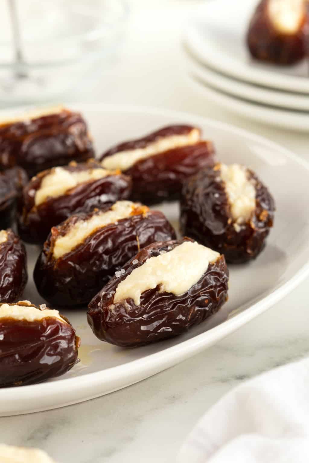 Mascarpone and Yogurt Filled Dates - The BakerMama