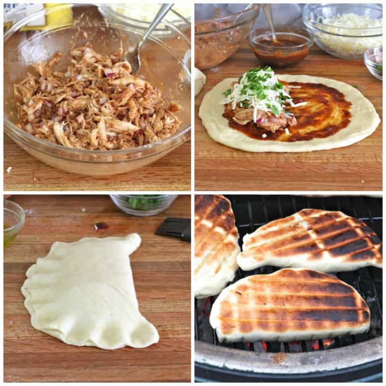 Grilled BBQ Chicken Calzones - The BakerMama