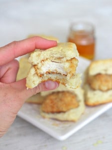 Oven-Fried Mini Chicken Biscuits - The BakerMama
