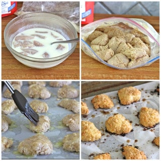 Oven-Fried Mini Chicken Biscuits - The BakerMama