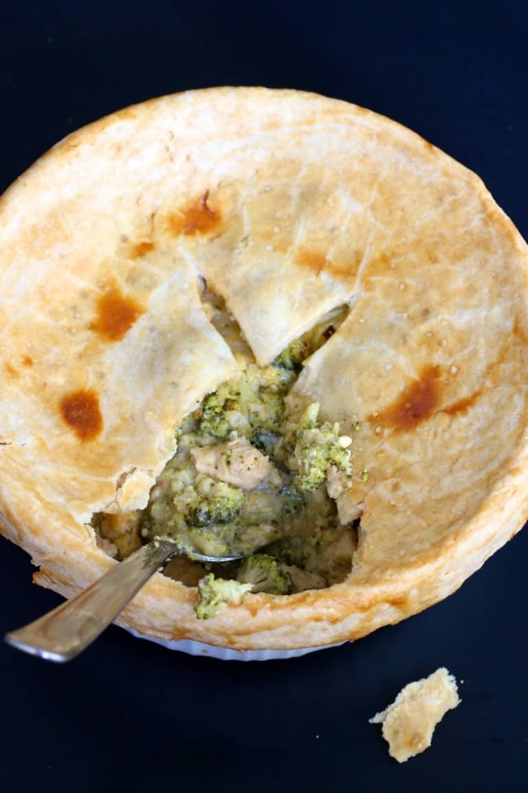 Cheesy Chicken Broccoli Pot Pie - The BakerMama