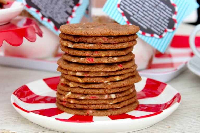 Peppermint Hot Cocoa Cookies in a Jar - The BakerMama