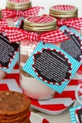 Peppermint Hot Cocoa Cookies in a Jar - The BakerMama