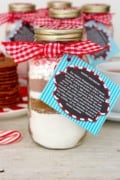 Peppermint Hot Cocoa Cookies in a Jar - The BakerMama