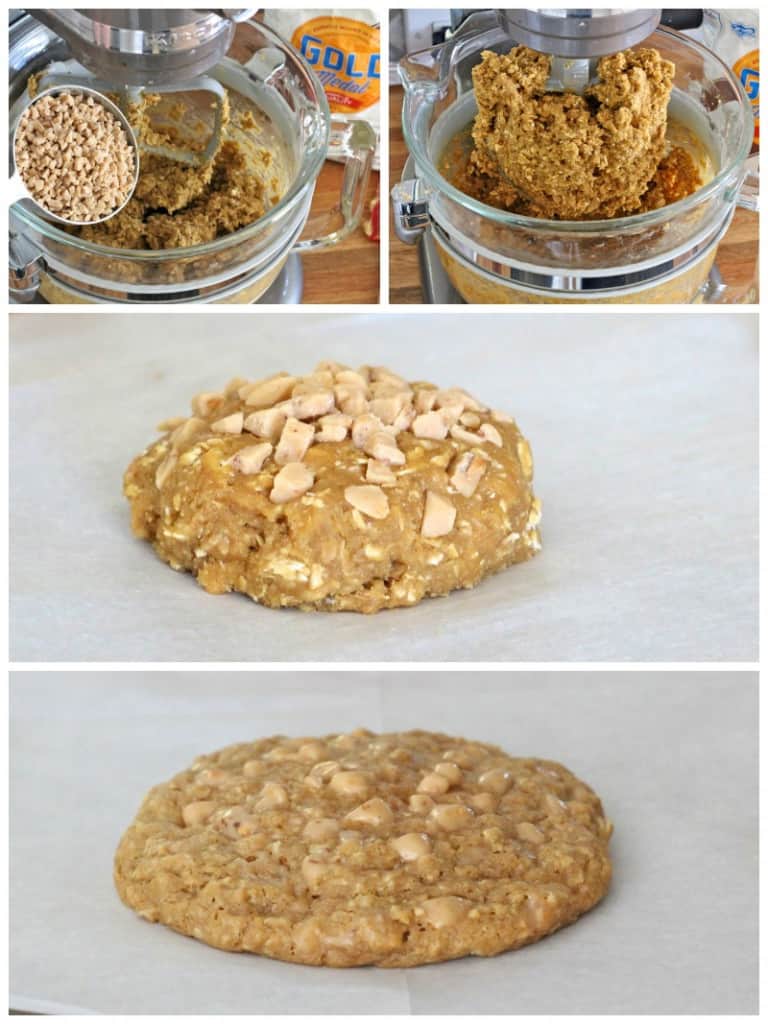 Brown Sugar Oatmeal Toffee Crunch Cookies - The BakerMama