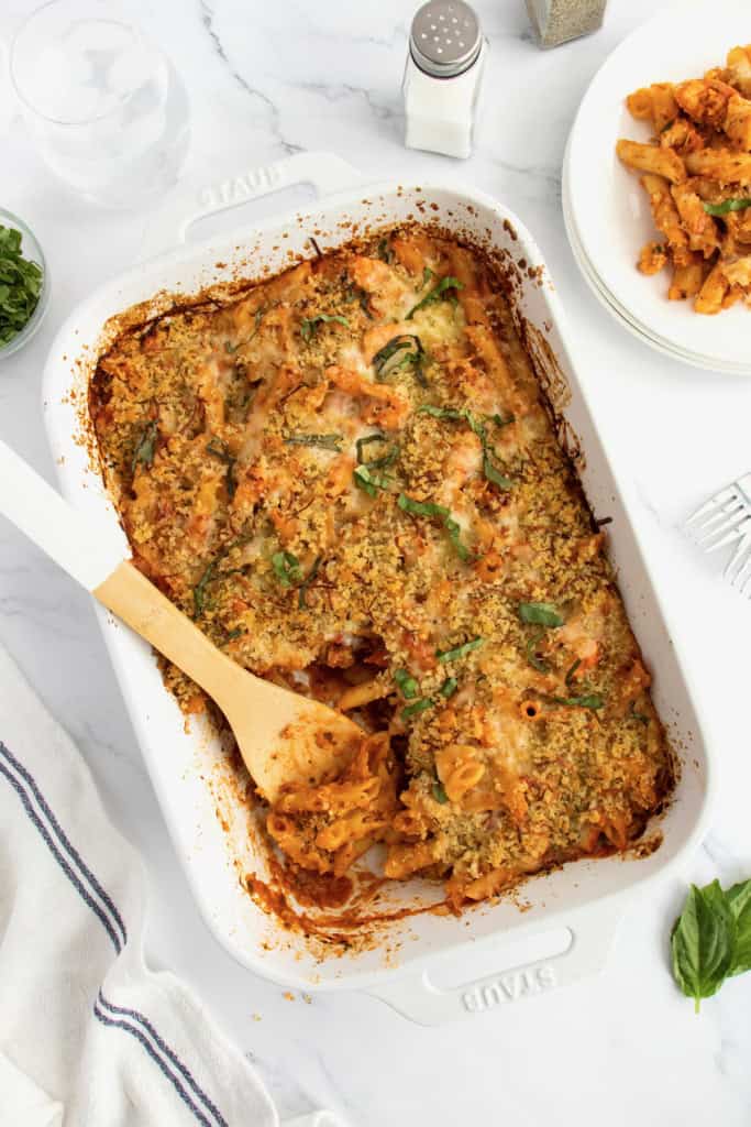 Chicken Parmesan Casserole - The BakerMama