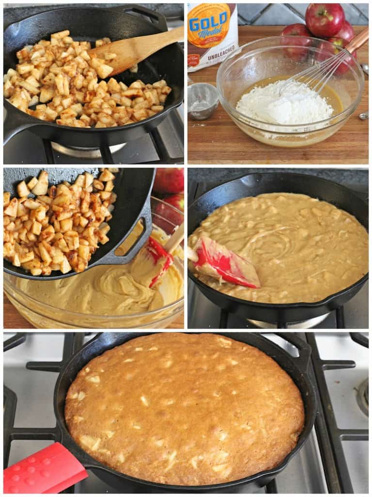 Apple Skillet Cake - The BakerMama