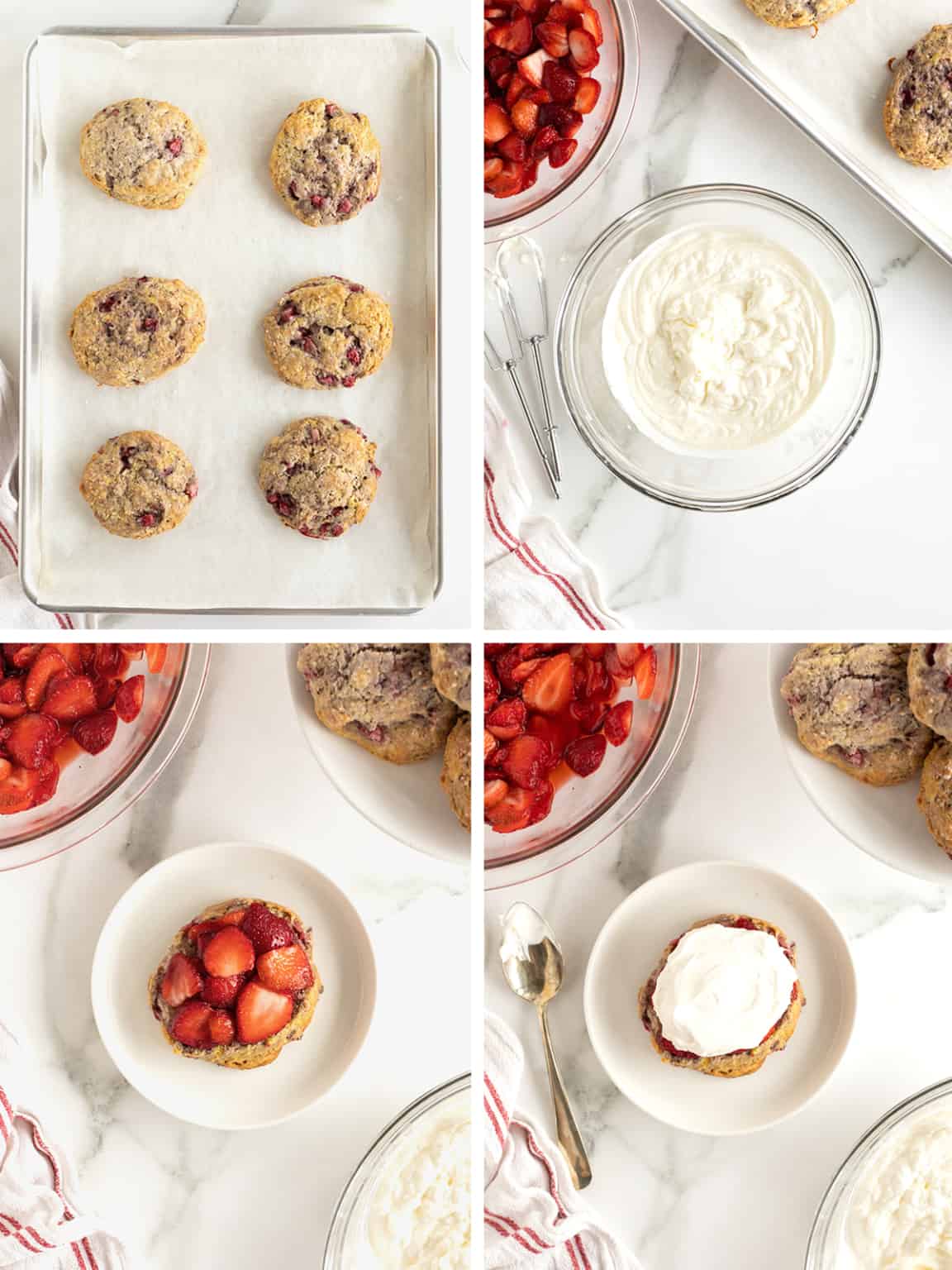 Strawberry Scone Shortcakes - The BakerMama