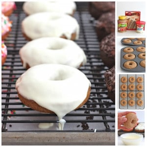 2-Ingredient Baked Cake Donuts - The BakerMama