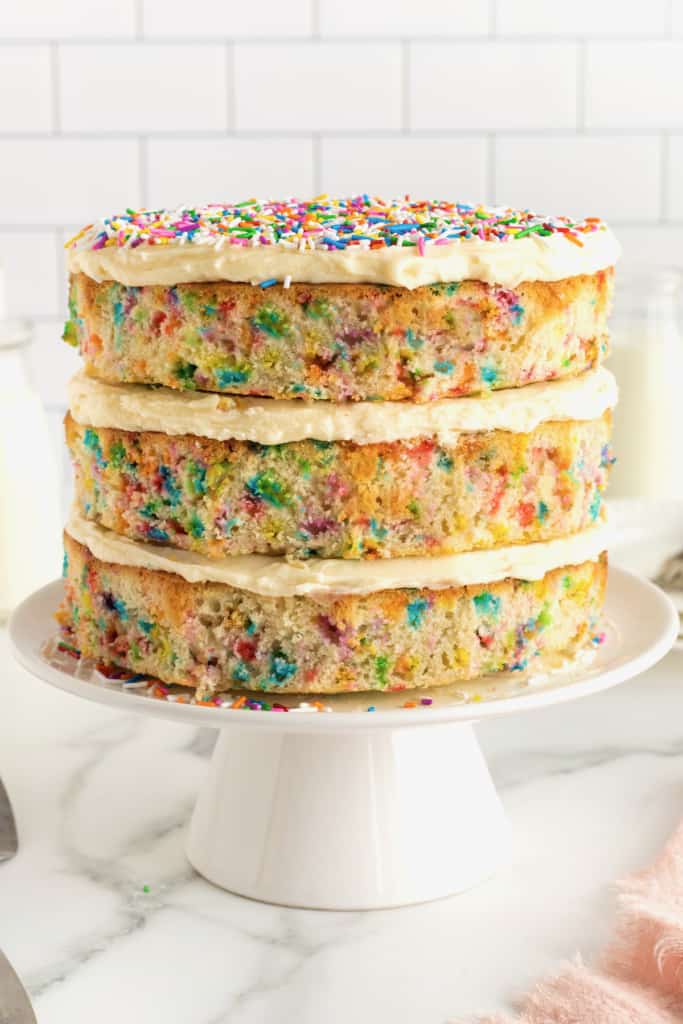 Birthday Confetti Cake - The BakerMama