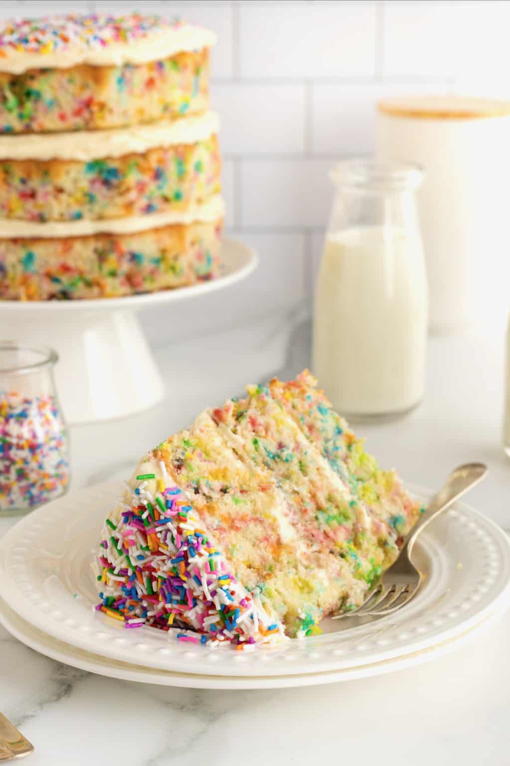 Birthday Confetti Cake - The BakerMama