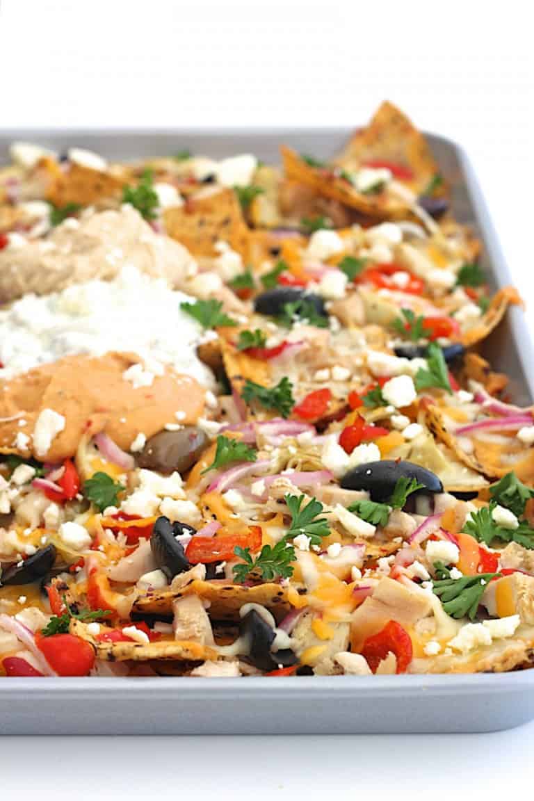 Mediterranean Nachos - The BakerMama