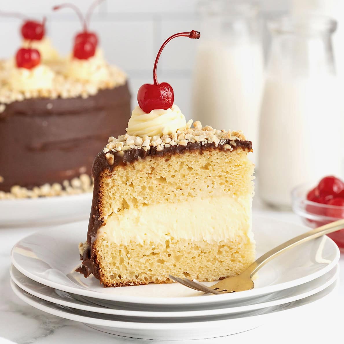 Hot Fudge Sundae Cake - The BakerMama