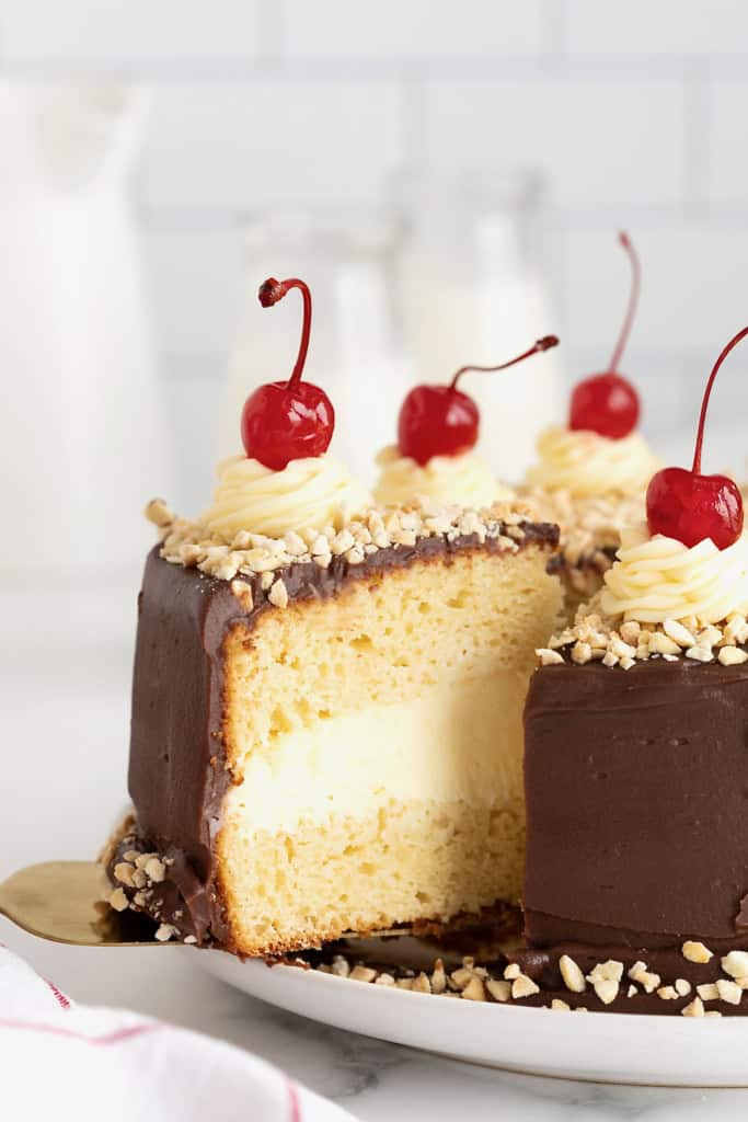 Hot Fudge Sundae Cake - The BakerMama