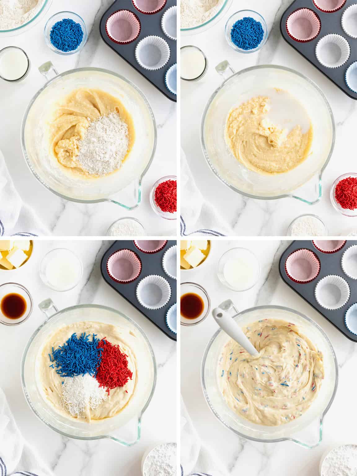 Confetti Baseball Cupcakes - The BakerMama