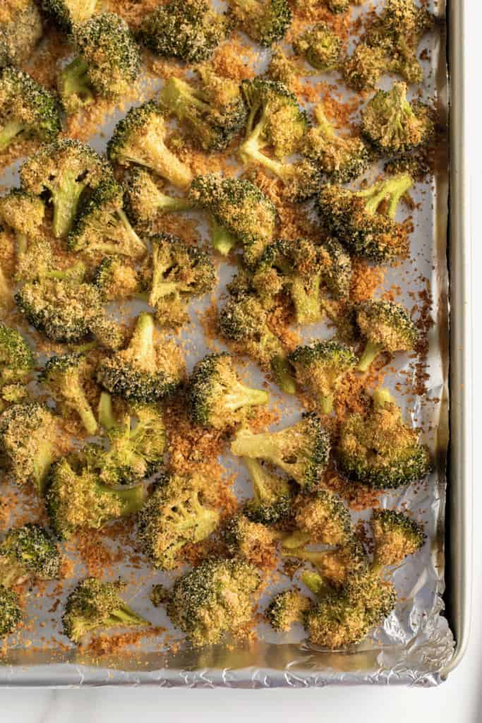 Crispy Oven-Fried Broccoli - The BakerMama