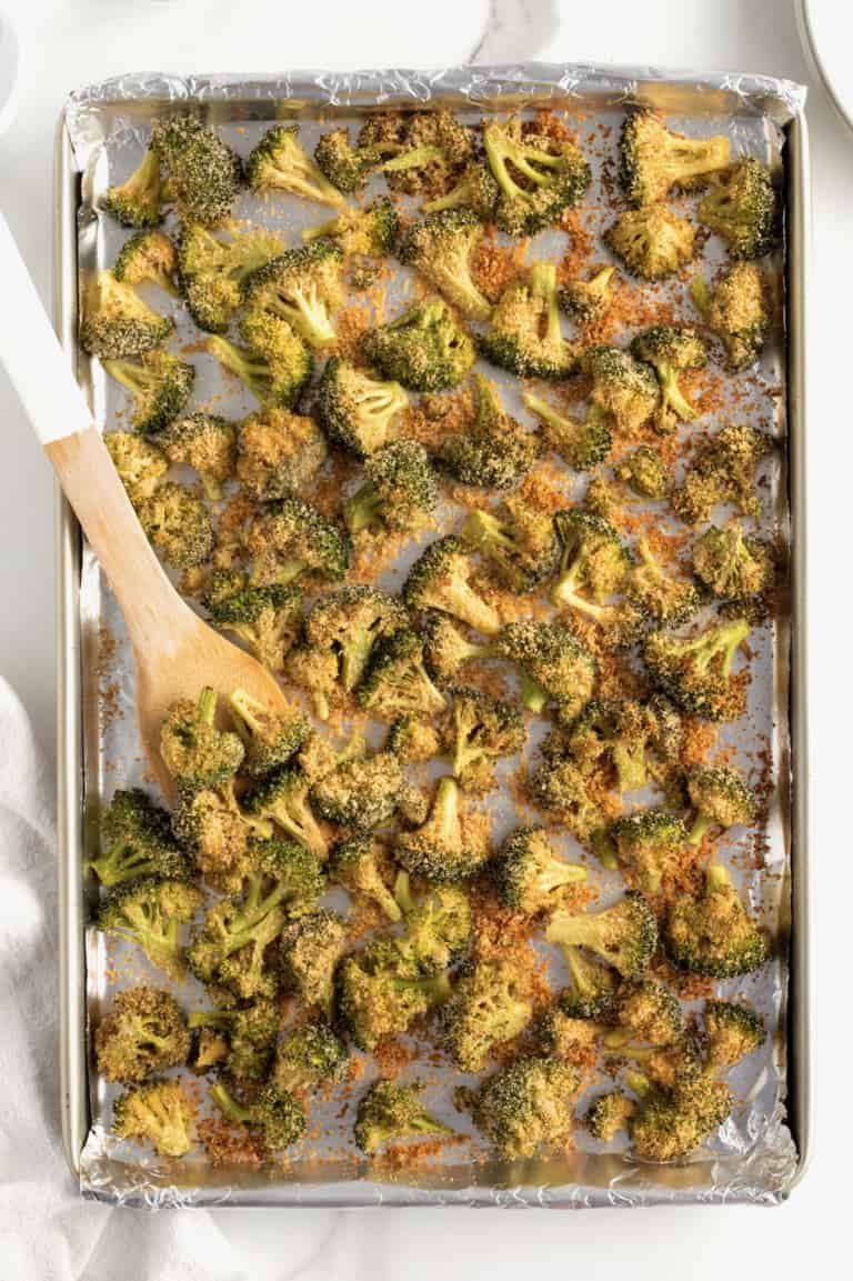 Crispy Oven-Fried Broccoli - The BakerMama