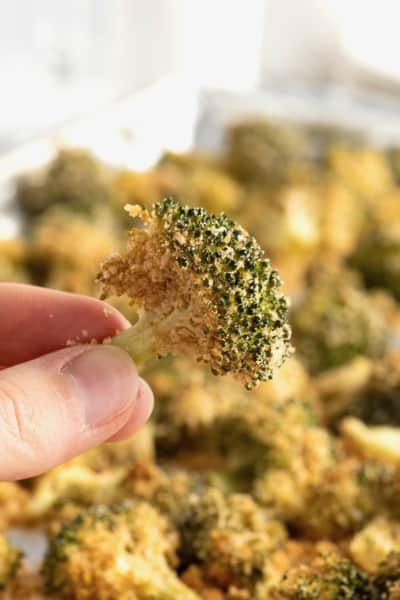 Crispy Oven-Fried Broccoli - The BakerMama