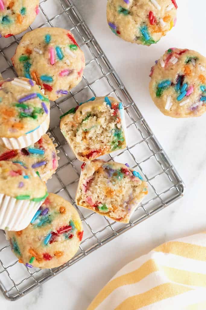 Birthday Breakfast Mini Muffins - The BakerMama