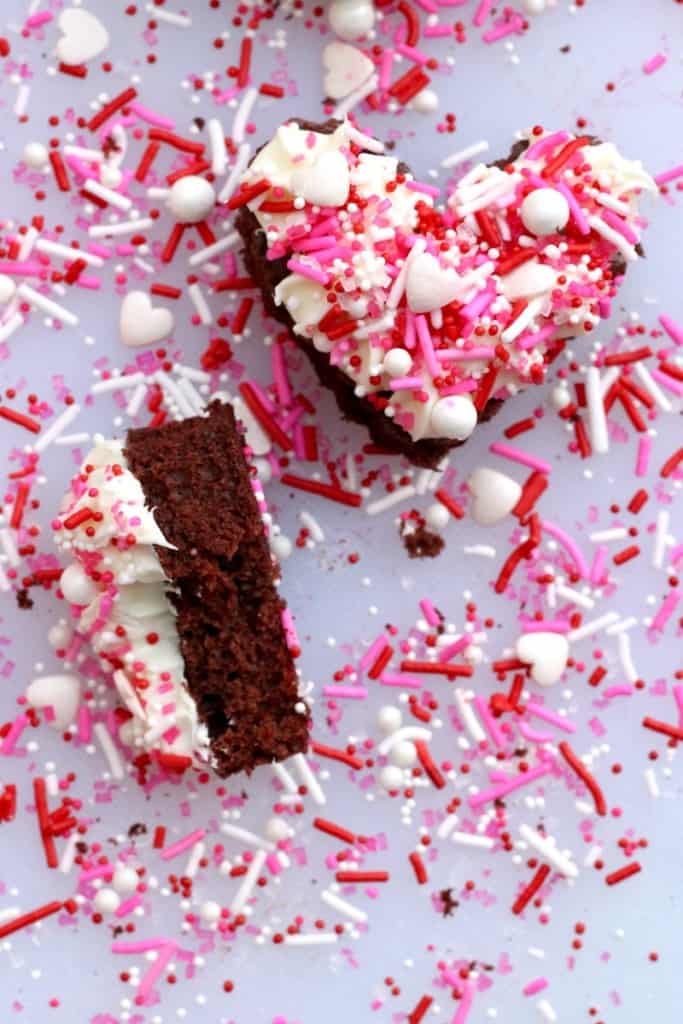 Mini Heart-Shaped Cakes - The BakerMama