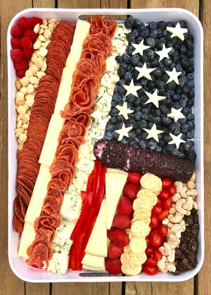 American Flag Cheese Tray - The BakerMama