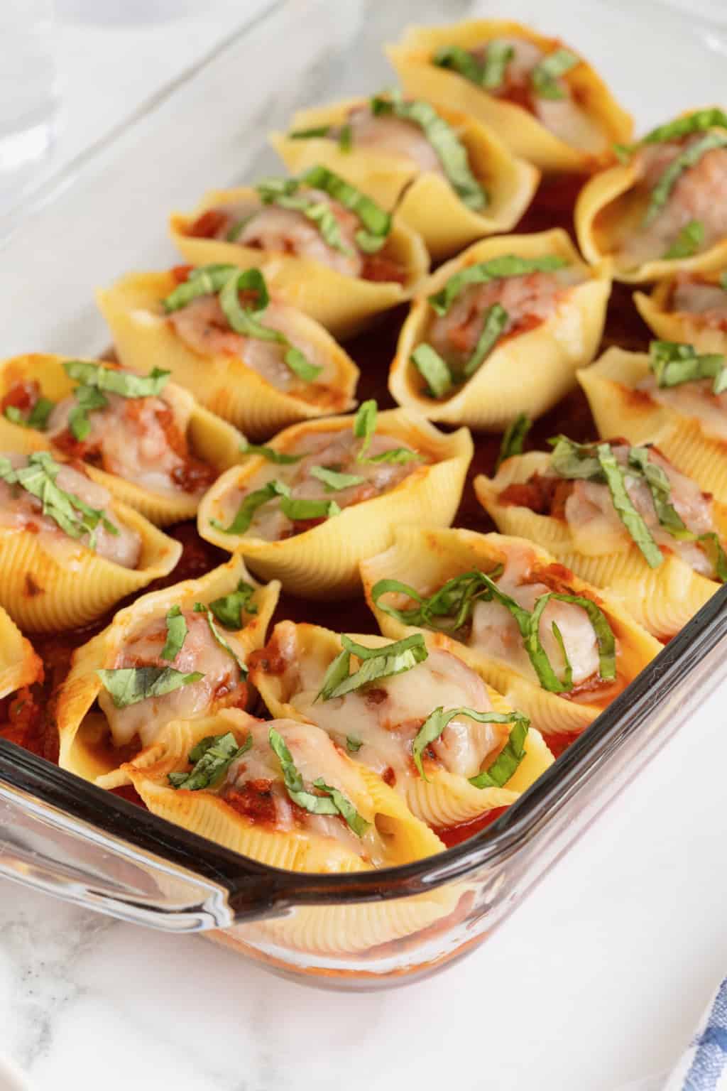 Meatball Stuffed Pasta Shells - The BakerMama