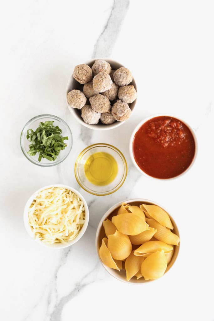 Meatball Stuffed Pasta Shells - The BakerMama