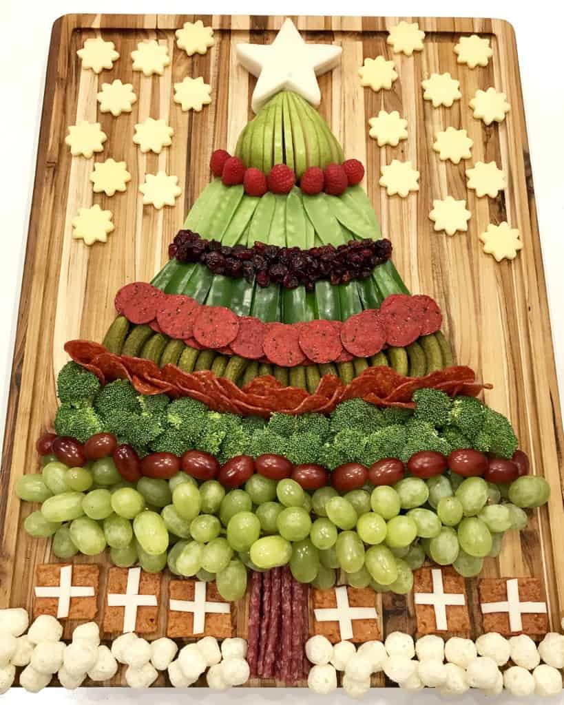 Christmas Tree Snack Board - The BakerMama