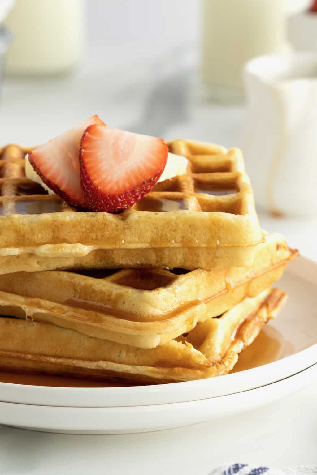 Crispy Waffles Recipe - The BakerMama