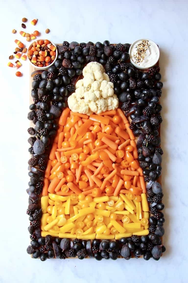 Candy Corn Snack Board - The BakerMama