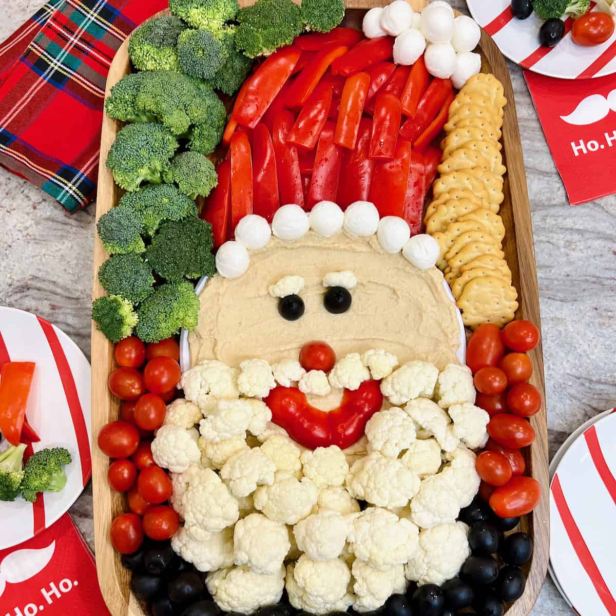 Healthy Santa Snack Board - The BakerMama