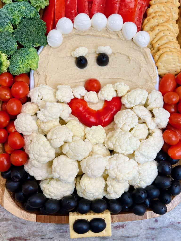 Healthy Santa Snack Board - The BakerMama