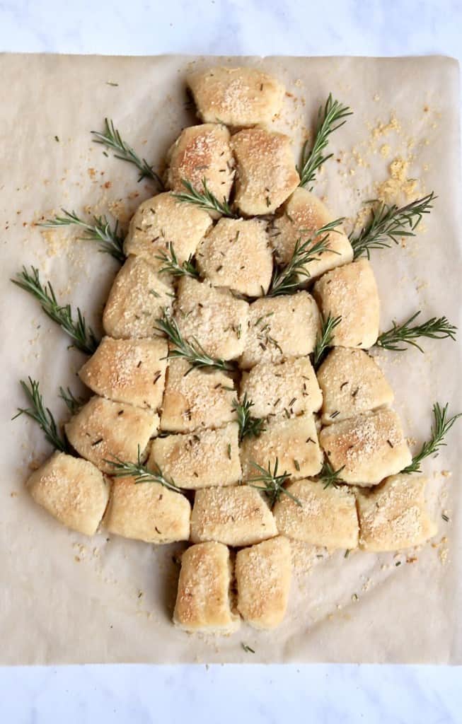 Christmas Tree Dinner Rolls - The BakerMama