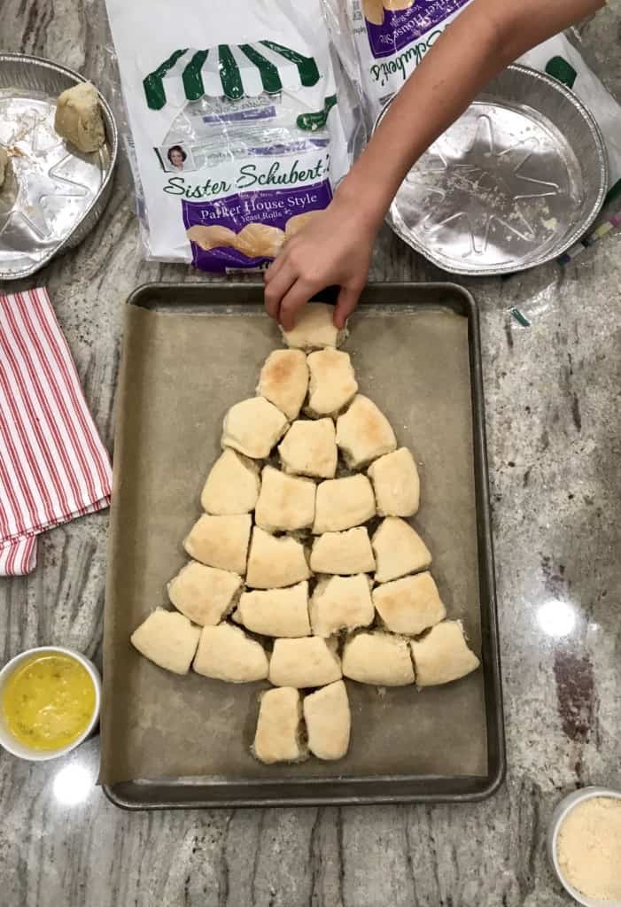 Christmas Tree Dinner Rolls - The BakerMama