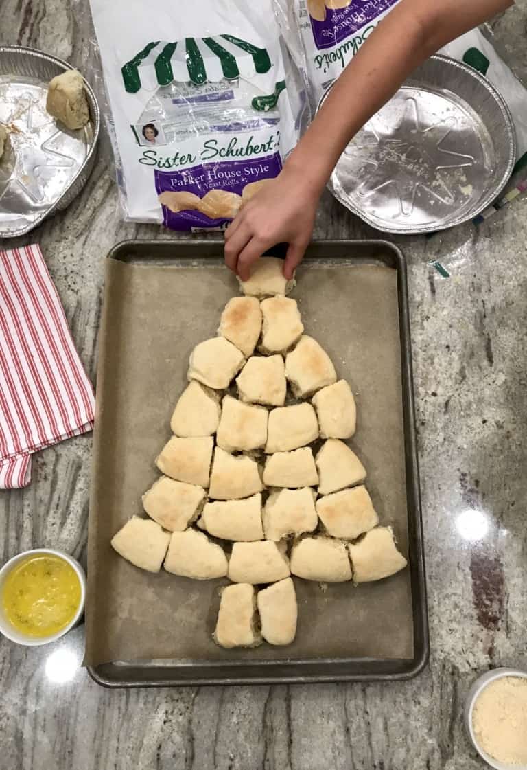 Christmas Tree Dinner Rolls - The BakerMama