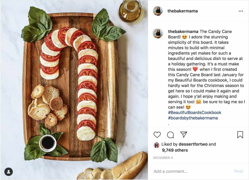 Candy Cane Caprese Board - The BakerMama