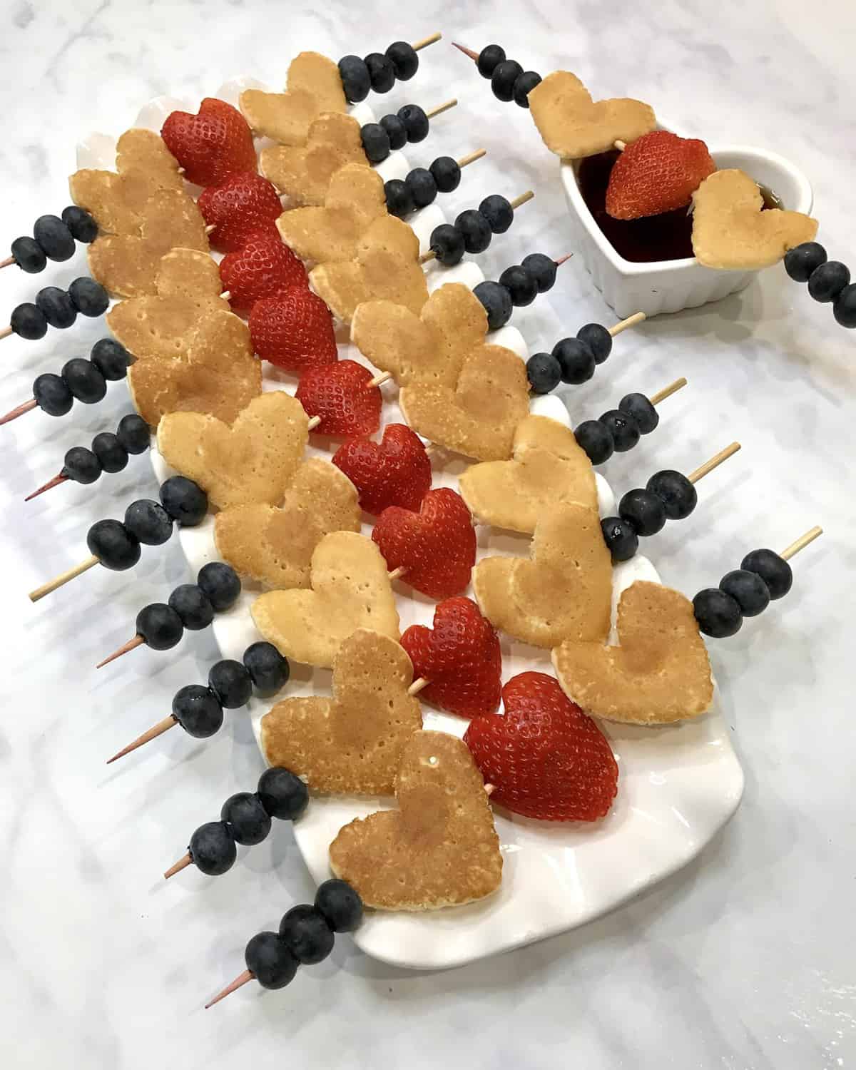 Cupid's Pancake Kabobs - The BakerMama