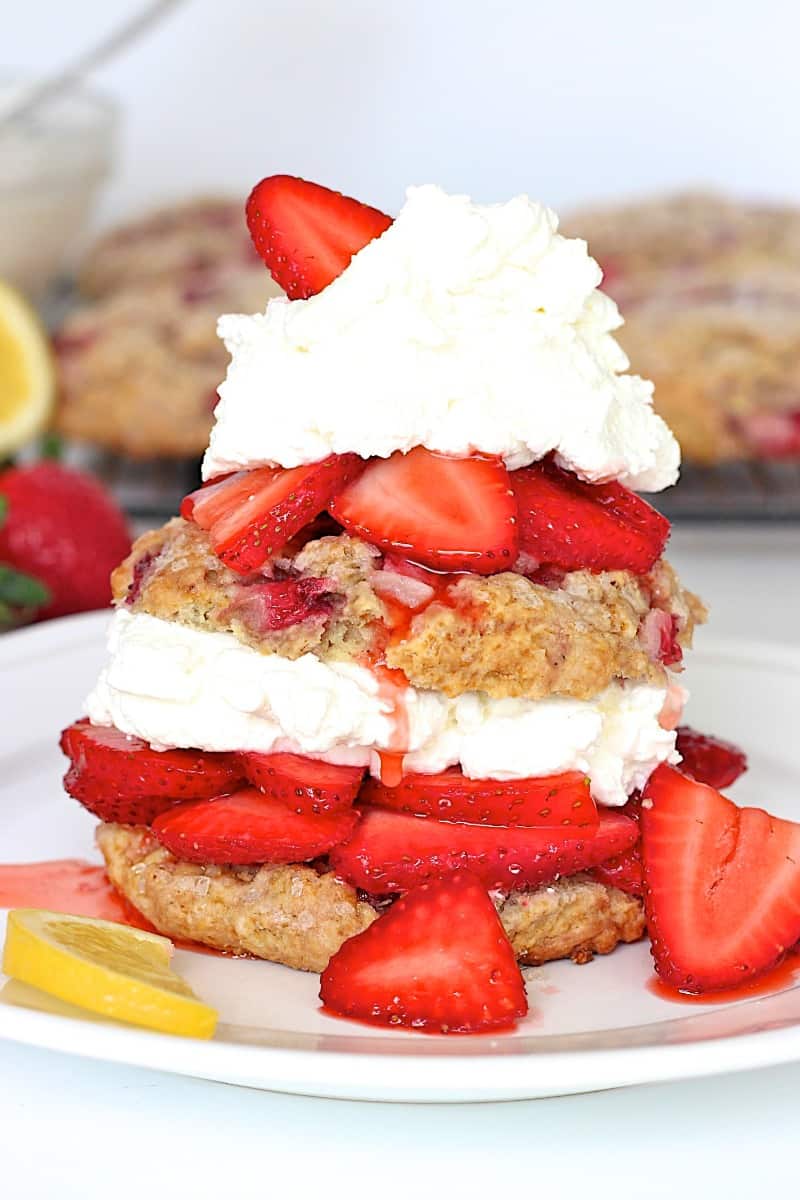 Double Strawberry Shortcakes - The BakerMama