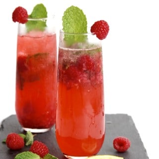 Sparkling Raspberry Mojitos - The BakerMama