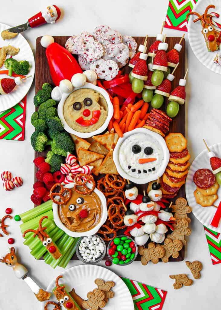 Holly Jolly Kid's Snack Board - The BakerMama
