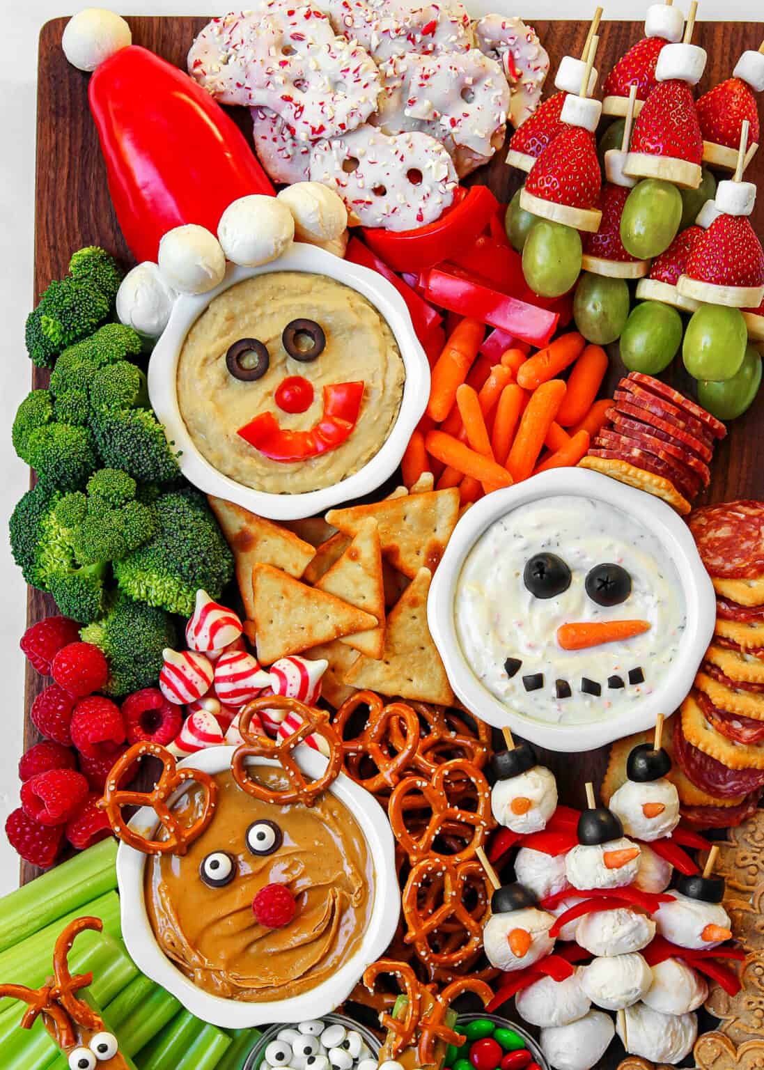 Holly Jolly Kid's Snack Board - The BakerMama