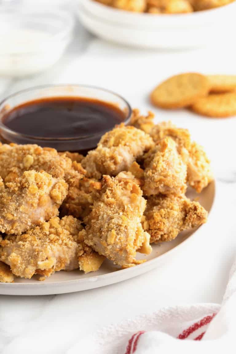 3-Ingredient Ritzy Chicken Nuggets - The BakerMama